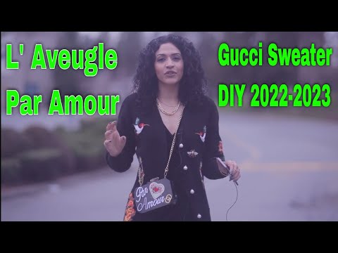 I did a viral DIY of Gucci L' Aveugle Par Amour Sweater
