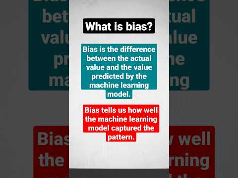 what is bias? #shorts #bias #machinelearning
