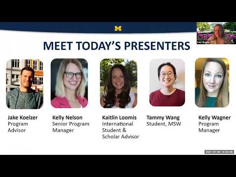University of Michigan 2021 Virtual Pre-Departure Orientation for New International Students