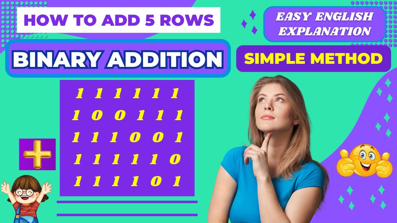 2.2 Binary Addition 1+1 in English |How to add Multiple Binary Numbers| Binary Addition in English