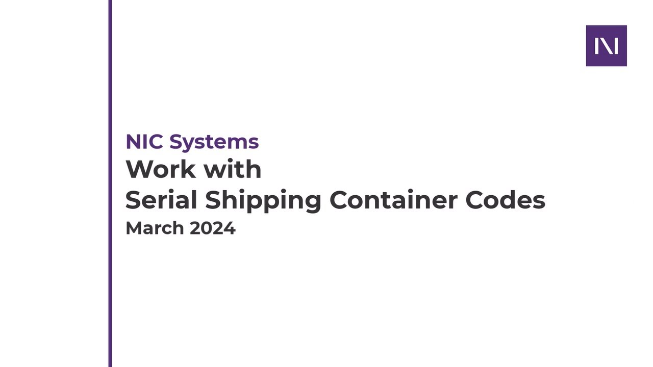 Work with Serial Shipping Container Codes