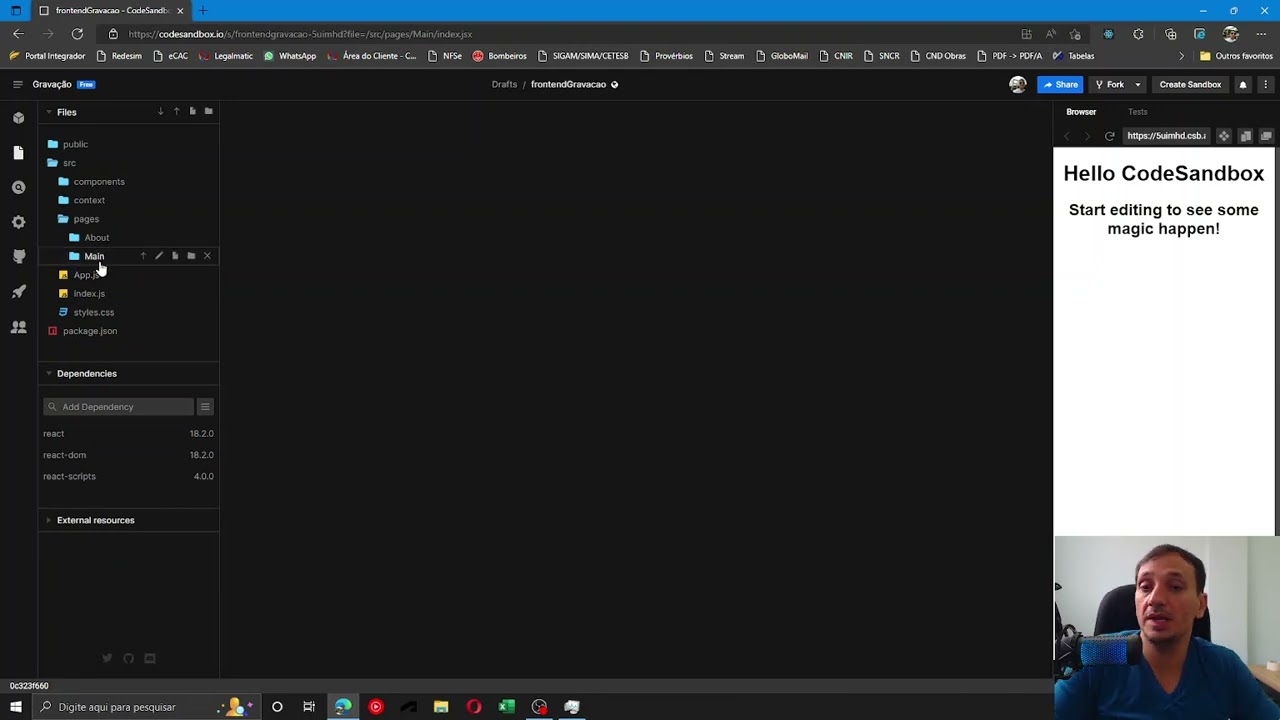 Frontend - ReactJS - CodesandBox