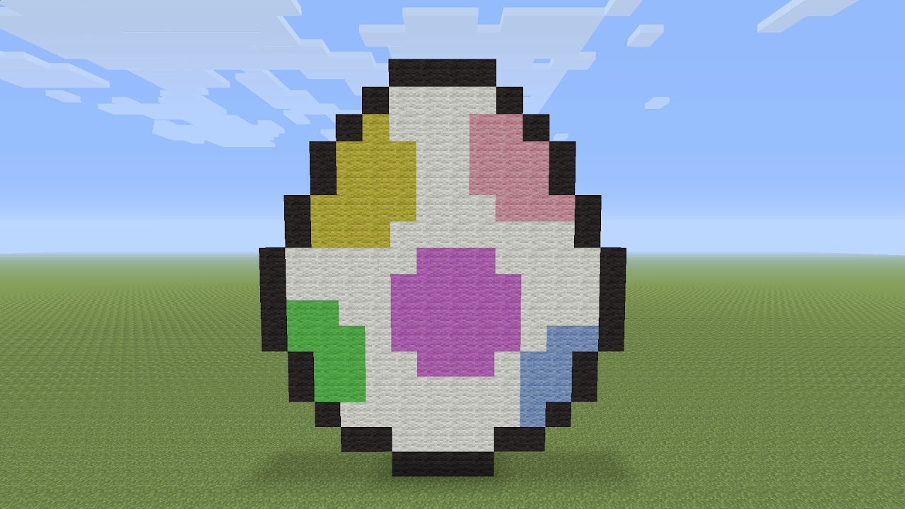 Minecraft Pixel Art - Yoshi Easter Egg