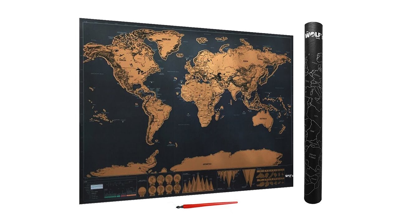 NEW - The Wolf's House Scratch Off World Map