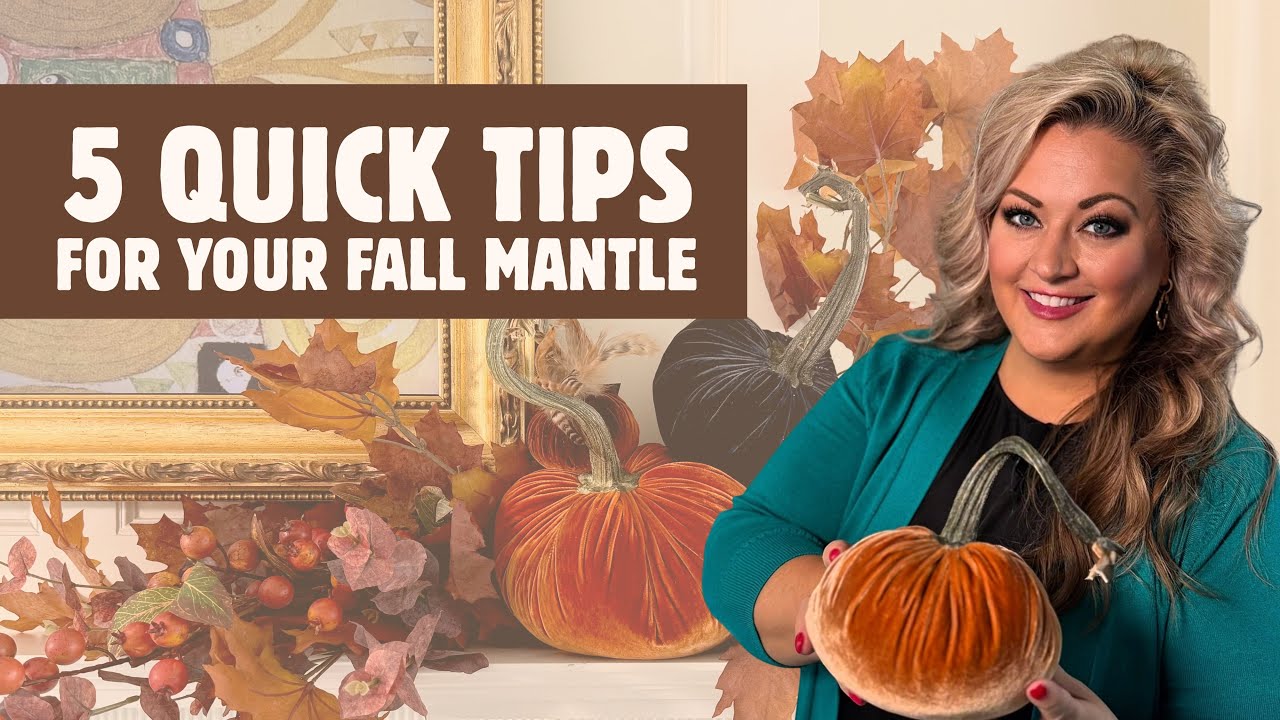 5 Quick Tips For Your Fall Mantel 🍁 | Amber Marie & Co. Holiday Home Ideas! #AmberMarieandCo