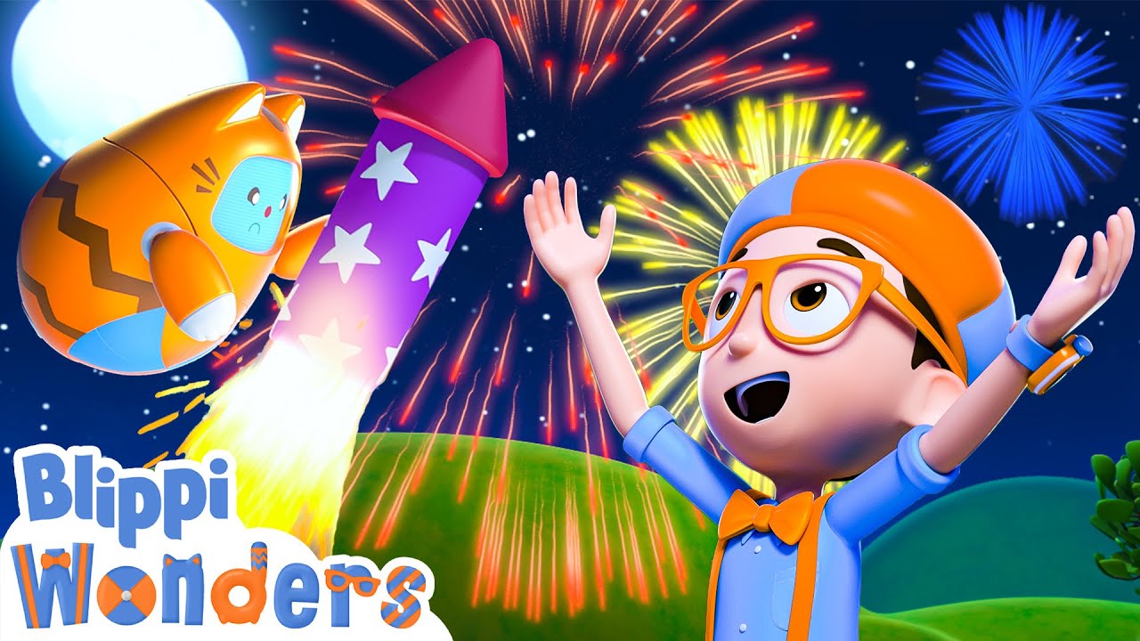 Blippi Learns About Fireworks! - Blippi Wonders | Vehicles For Kids | Educational Cartoons