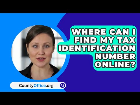 Where Can I Find My Tax Identification Number Online? - CountyOffice.org