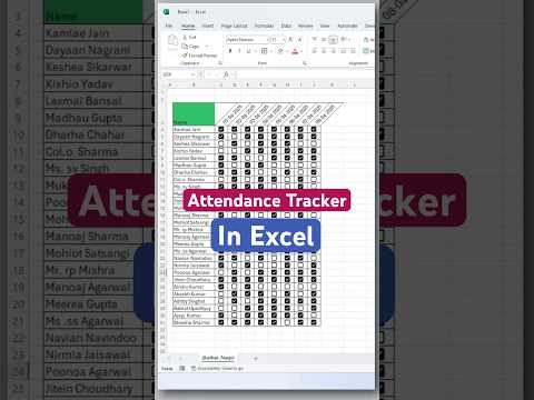 Instant Attendance Sheet in Excel – 0% Effort, 100% Results! ✅