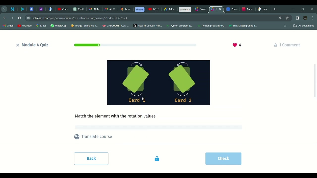 36 Module 4 Quiz + certificate | Introduction to CSS | sololearn