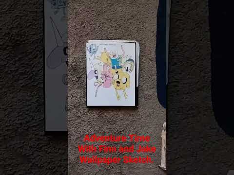 Adventure Time With Finn and Jake Wallpaper Sketch.