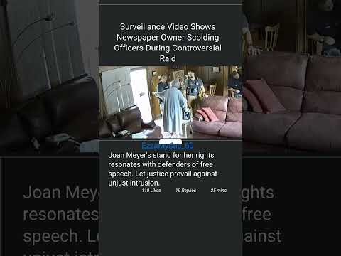 Surveillance Video Shows Newspaper Owner Scolding Officers During Controversial Raid #Shorts