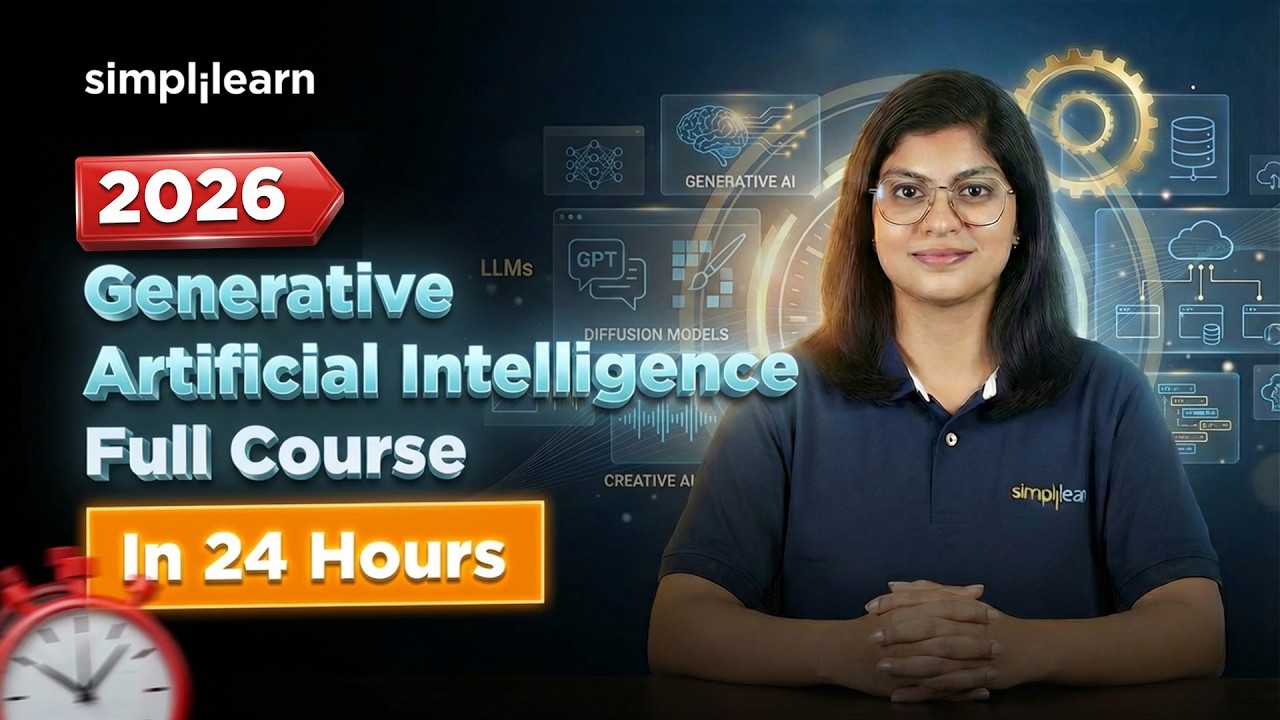 Generative Artificial Intelligence Full Course 2026 | Generative AI Engineer Course | Simplilearn