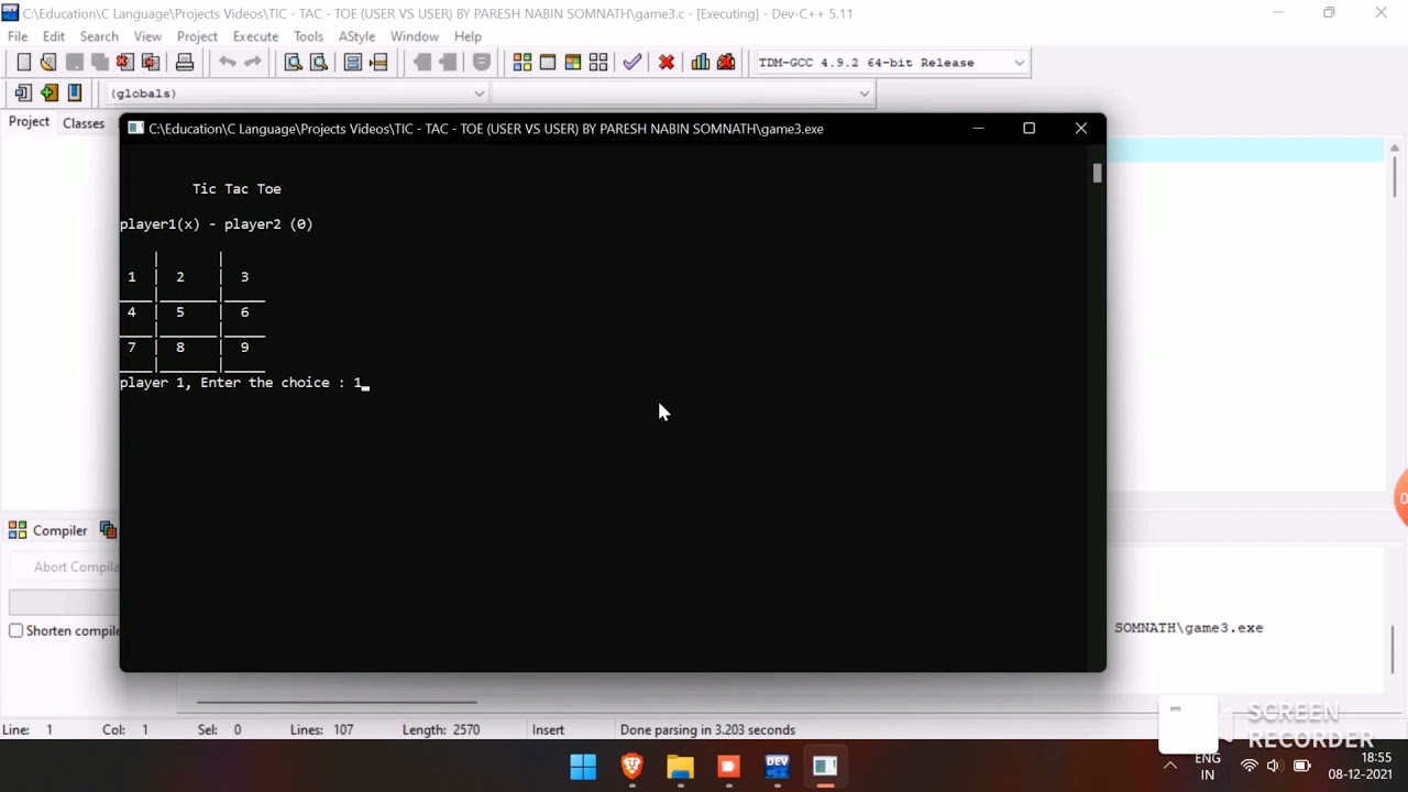 C programming 📽 project demo (BCA 1ST SEM )