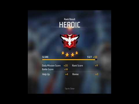 Heroic 4 STAR TO 🤔 Heroic 5 STAR 😱 BR RANK PUSH master 6000 SCORE#short #shorts #freefire