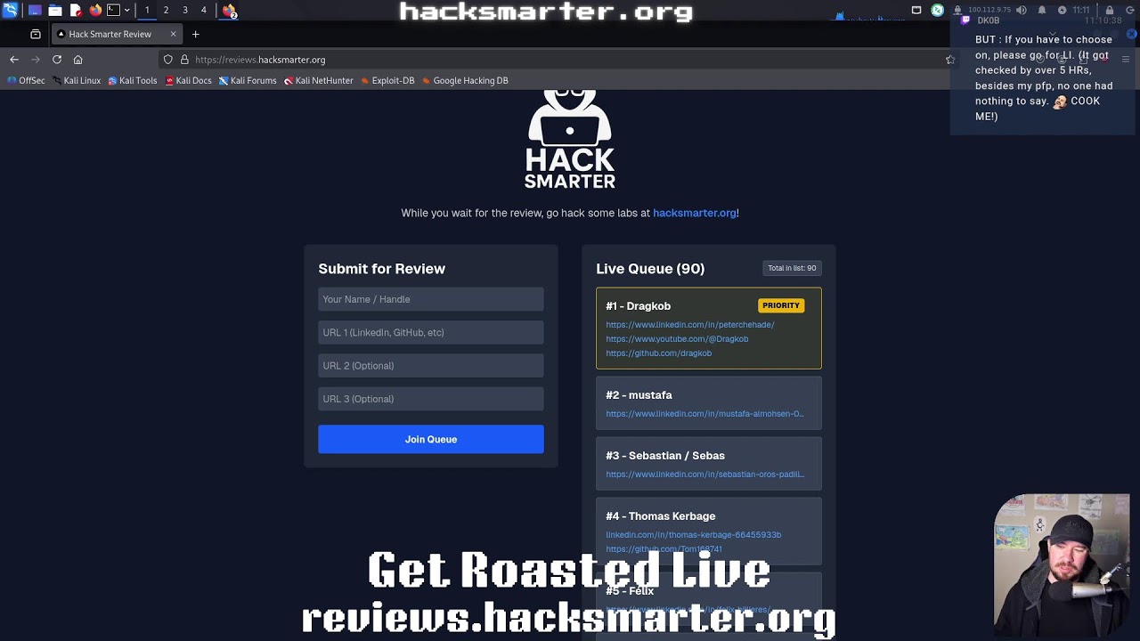 [LIVE] Roasting YOUR LinkedIn/YouTube/Github