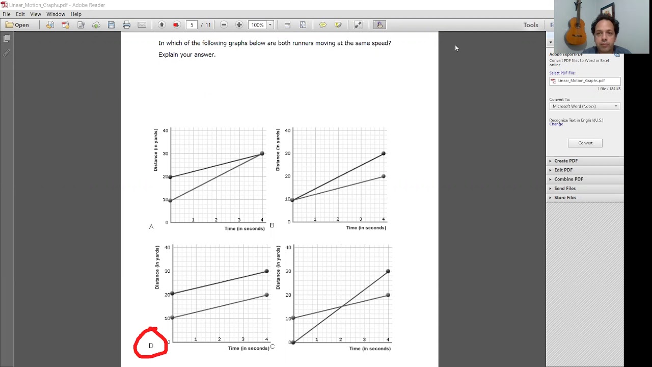 Motion Graphs Worksheet