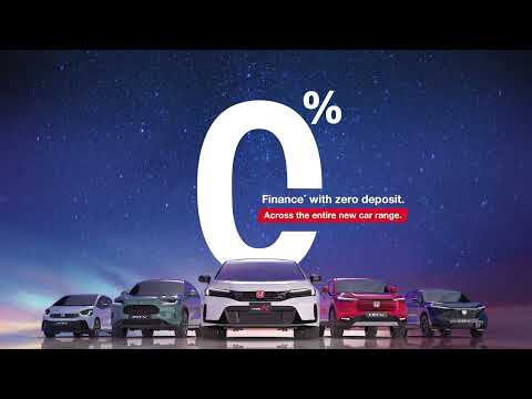 Get 0% finance, zero deposit on any brand-new Honda