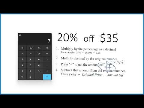 How to Calculate 20 Percent Off $35 Using a Calculator: Step by Step