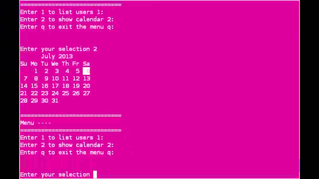 Creating Command Line Menus with Shell Scripts