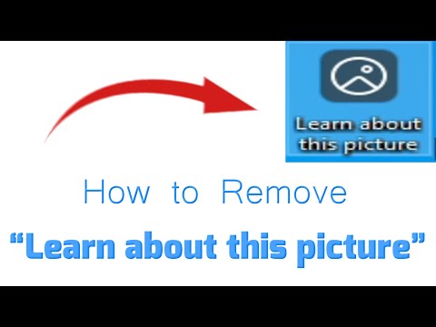 How to Remove “learn about this picture” icon on desktop in Windows 10