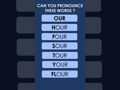 -OUR | Pronunciation in English