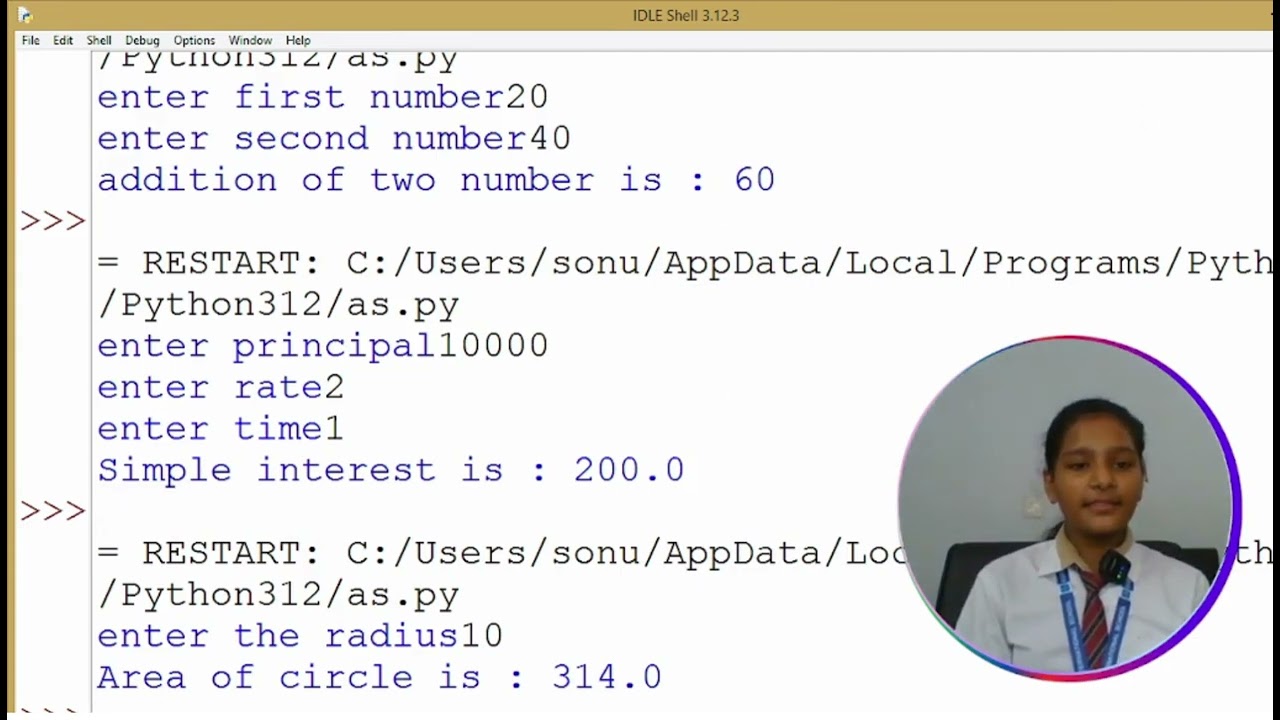 Grade 7th : Python :- Pre-defined Function And Program Using Them