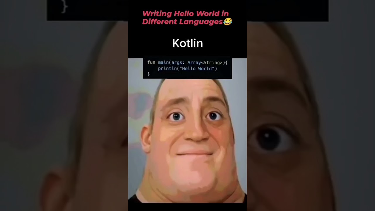 Hello World in different Programming Languages 😂😂 #shorts #programming