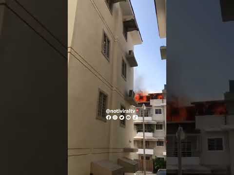 Reportan incendio en el residencial Nueva Terraza en Santo Domingo Oeste