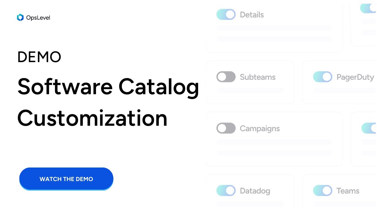 Demo: Software Catalog Customization