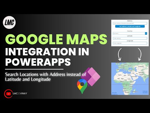 How to search location in Google Map with address in PowerApps