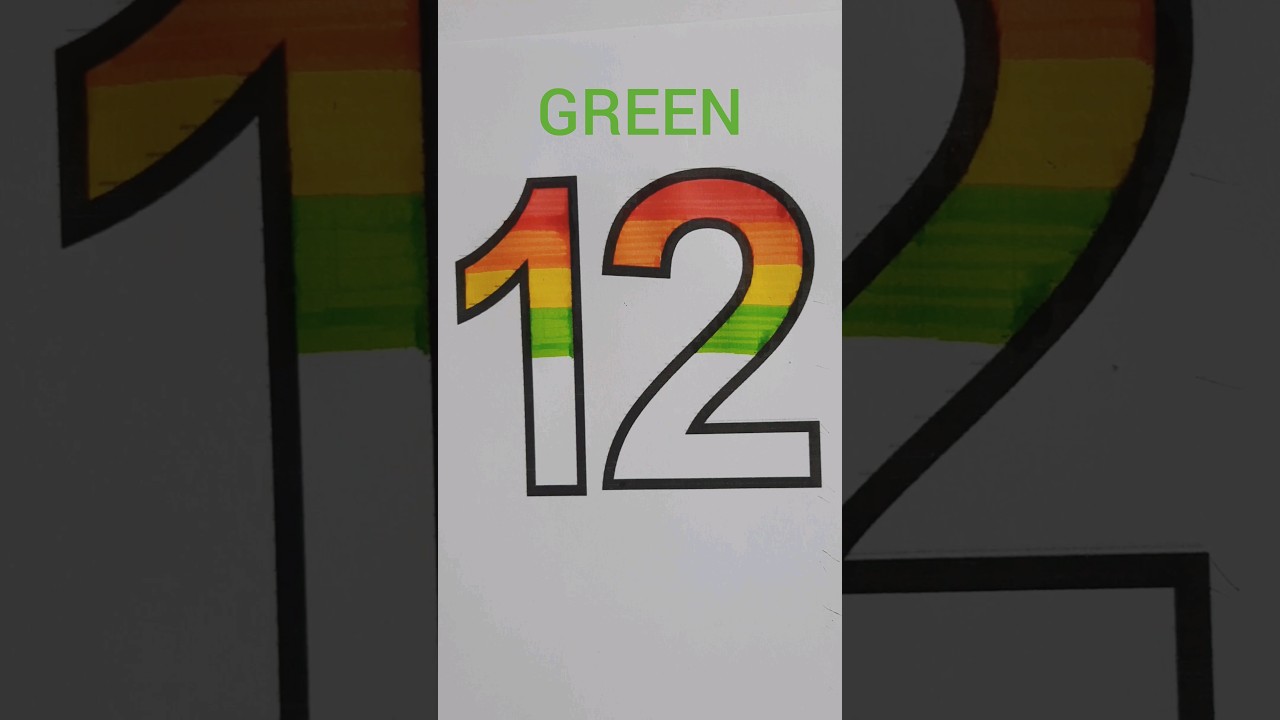 Learn rainbow colors with number 12