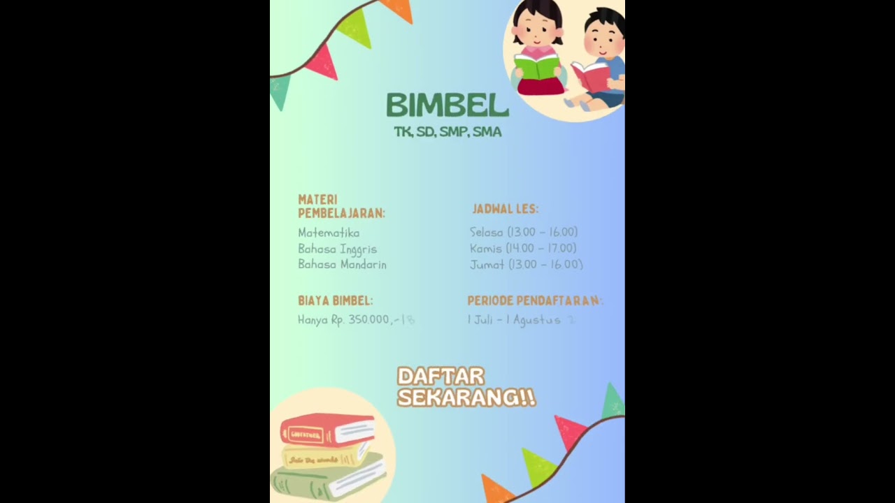 Brosur bimbel simpel