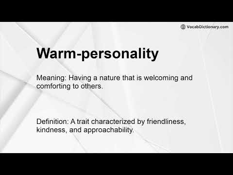 Warm-personality Meaning