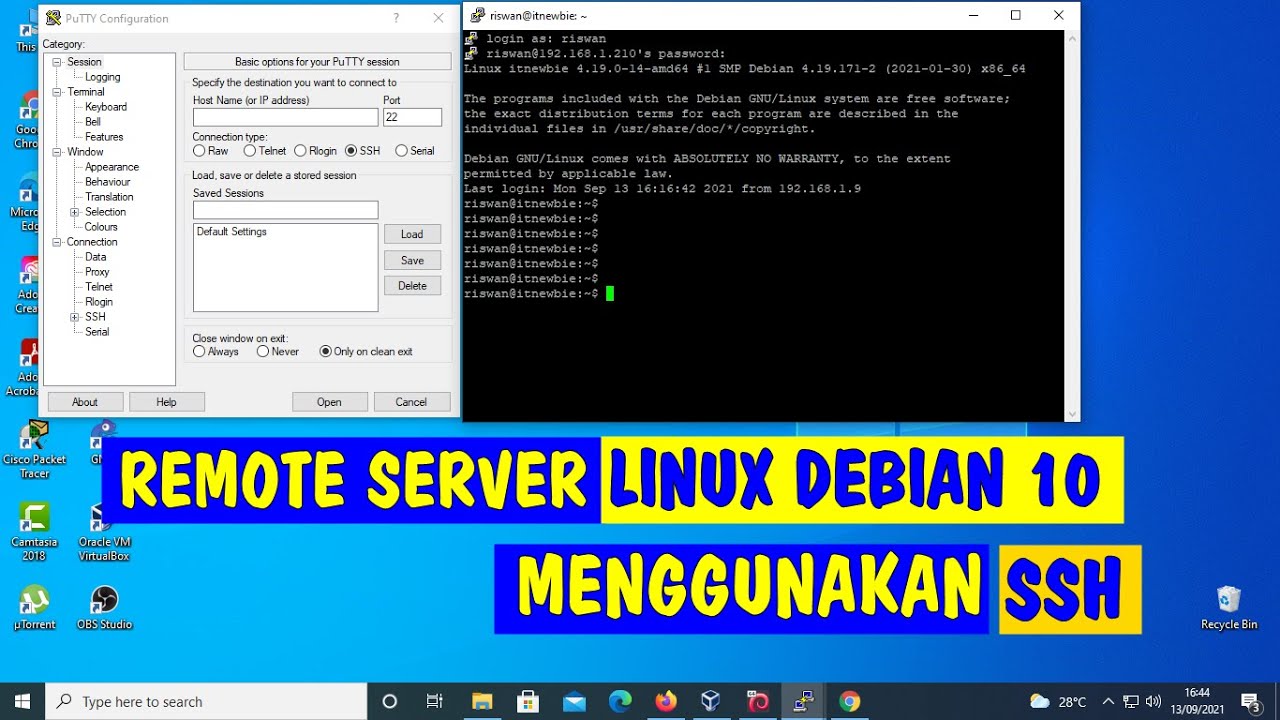 CARA REMOTE SERVER DEBIAN 10 MENGGUNAKAN SSH