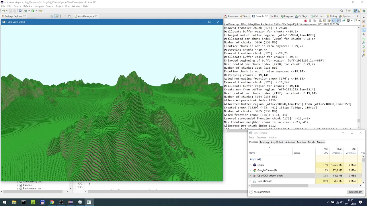 LWJGL 3 OpenGL - Voxel Game Chunk Loading/Unloading (Part 2)