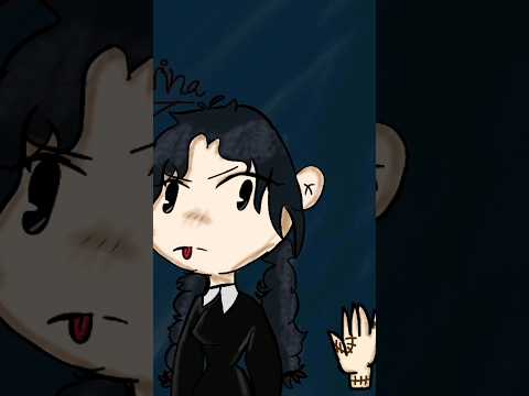 dibujo de merlina Adams uwu