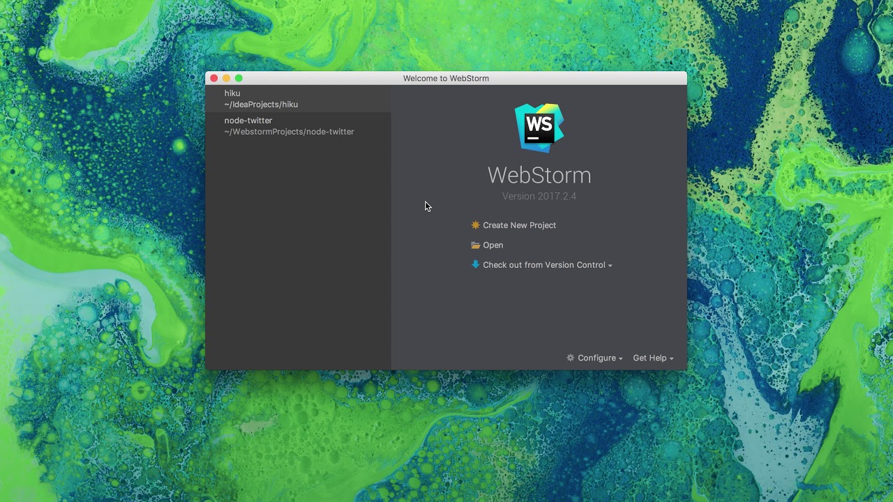 Webstorm Git Clone from CodeCommit for a New Project