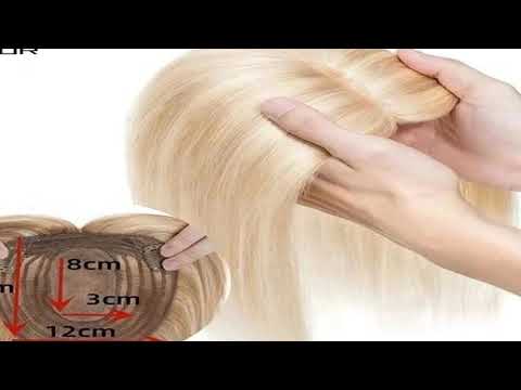 Women Topper 100% Human Hair Wigs For Lady 12x13cm Clip In Topper Blonde Straight Hair Toppers Breat