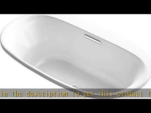 KOHLER 5715-0 Underscore 66" x 36" Oval Drop-In Bath Drain, White