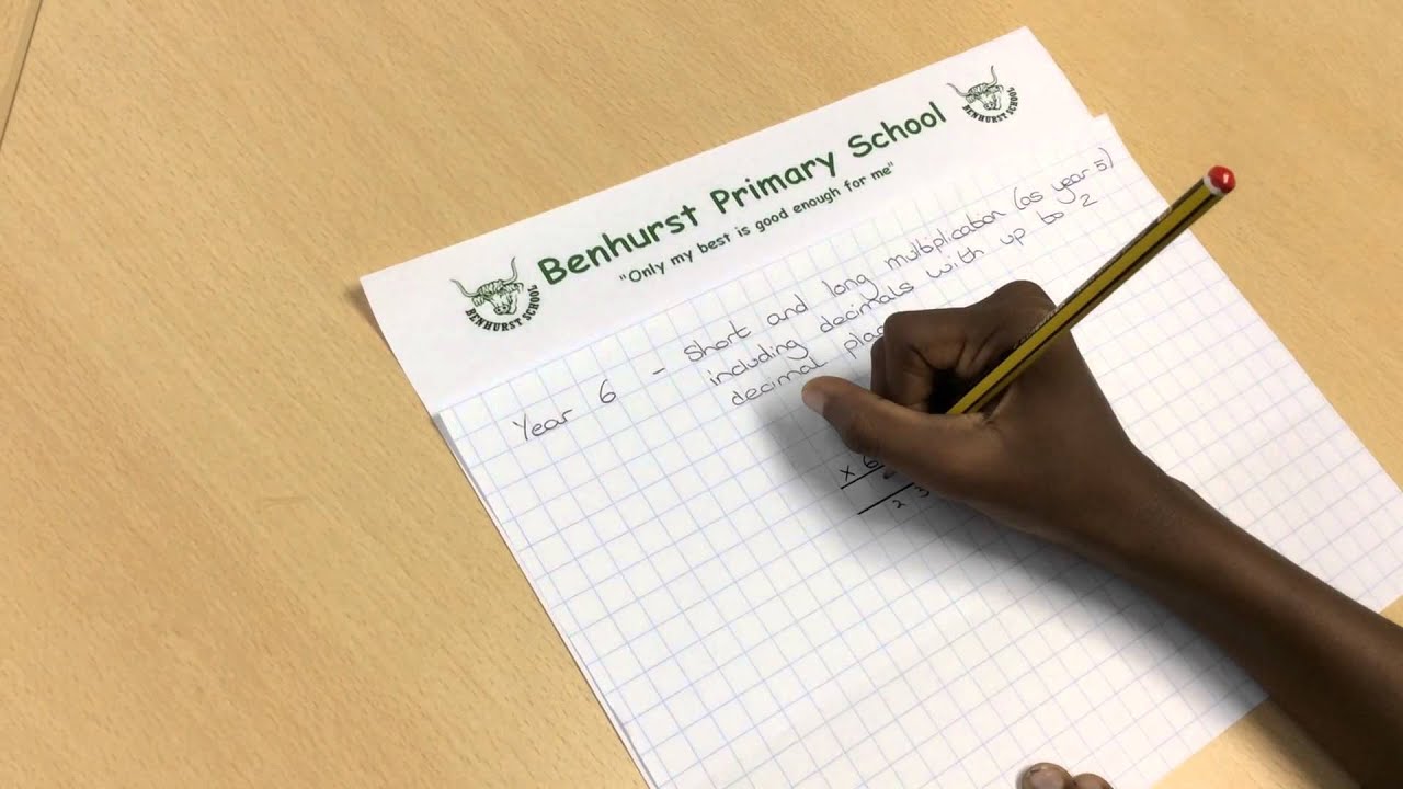 Benhurst Primary School Year 6 Mulitplication Methods