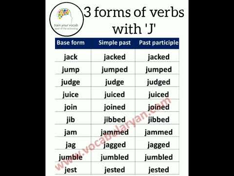 3 forms of verbs with 'J'#trainyourvocab#viral#shorts