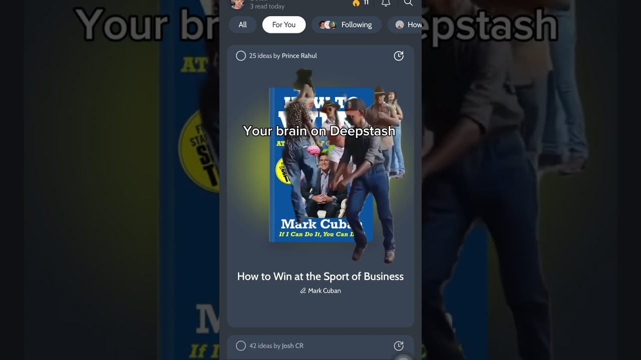 Your Brain on Deepstash 🧠 🌱 #shorts