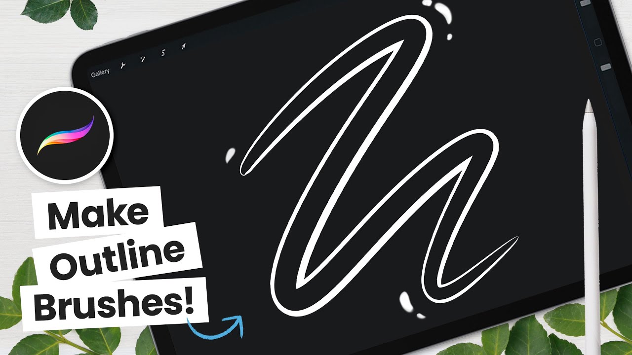 How To Make an OUTLINE BRUSH In Procreate • FREE Brushes!