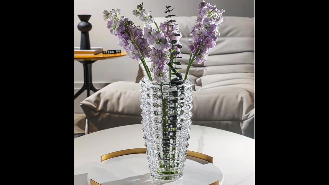 Ins hot selling glass vase、new Baccarat crystal bright vase decoration