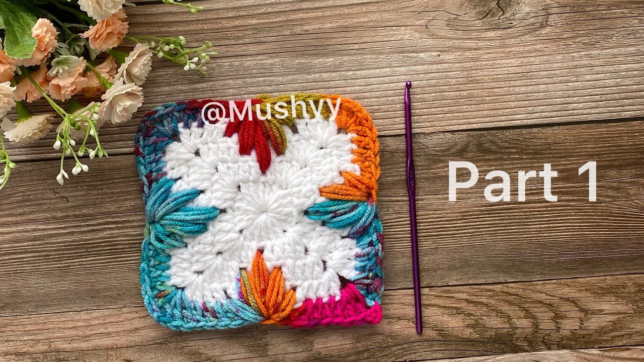 Crochet Maple Leaf Granny Square Part-1 EASY Tutorial #crocheting  #crochettutorial #howtocrochet