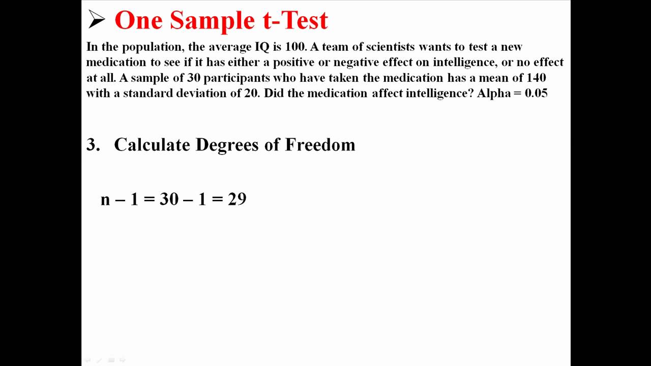 One Sample t-Test
