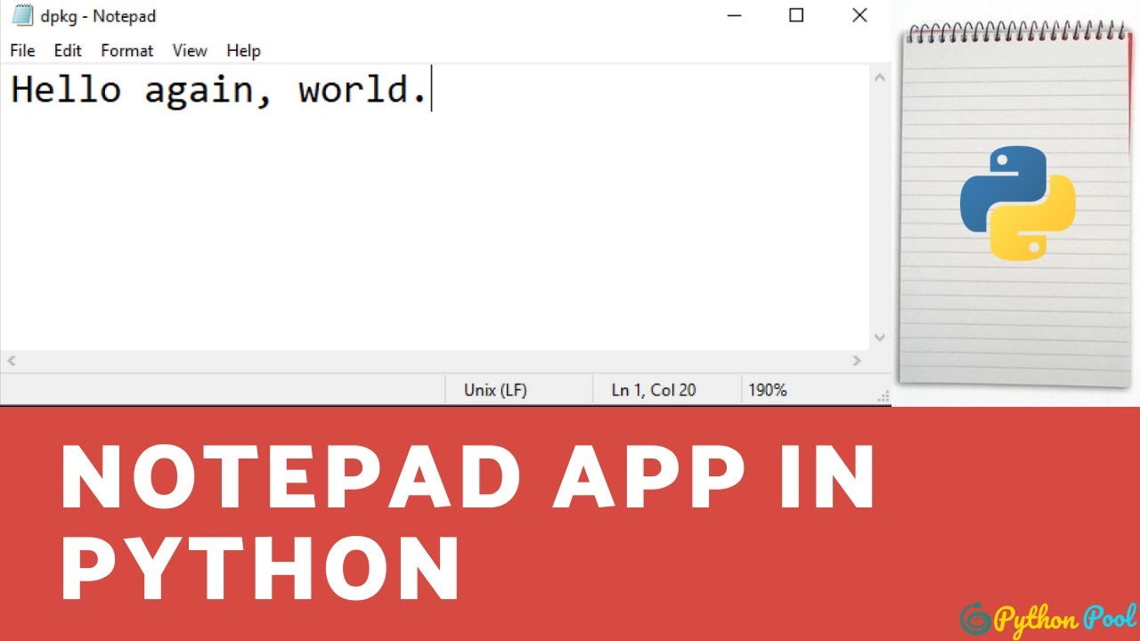 Build Notepad Application in Python Using Tkinter