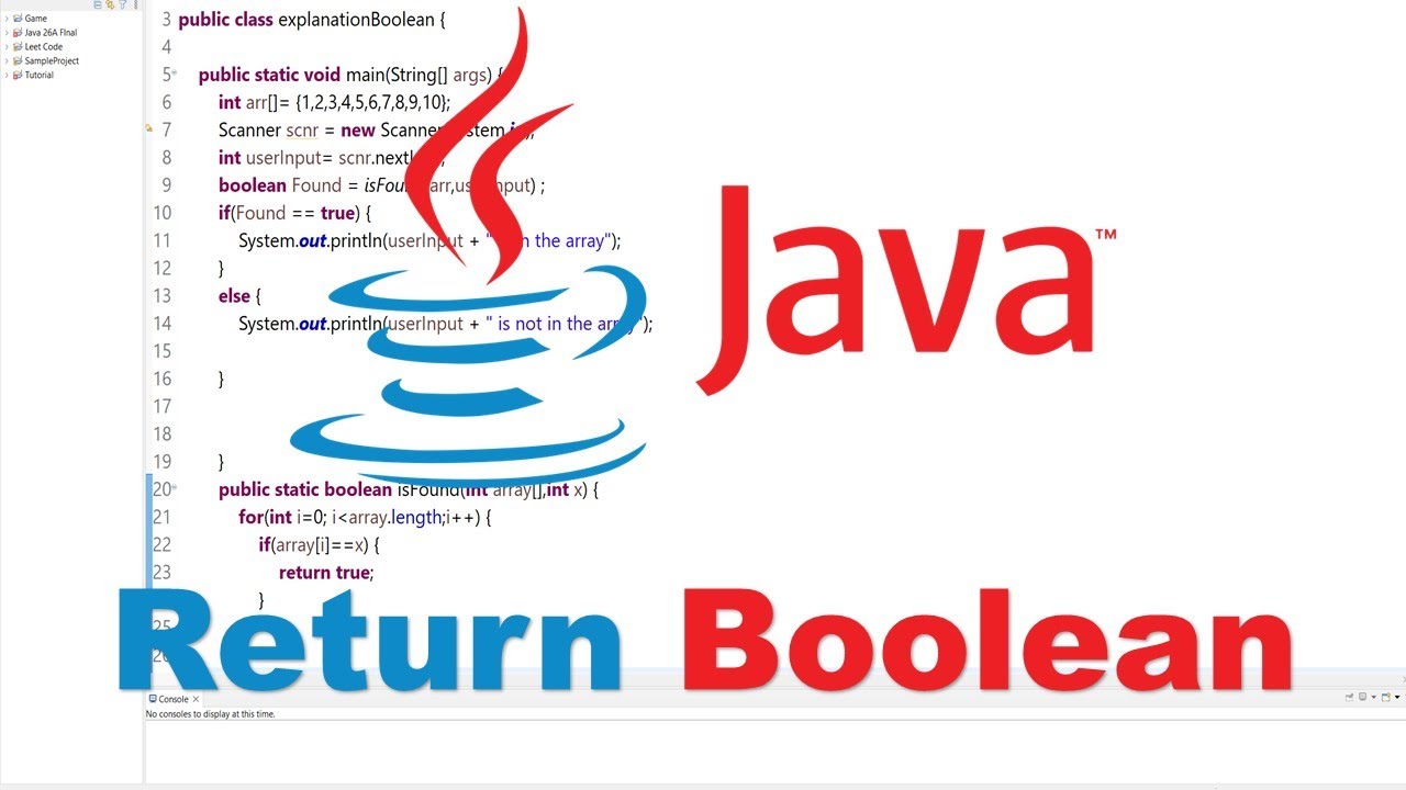 Return a Boolean In Java / How to Tutorial