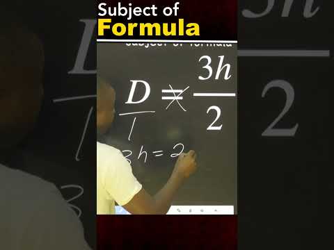 How to solve the subject of formula - short #1 | #maths #mathematics