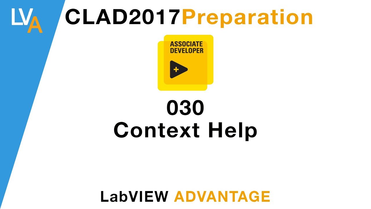 LabVIEW CLAD 030 Context Help